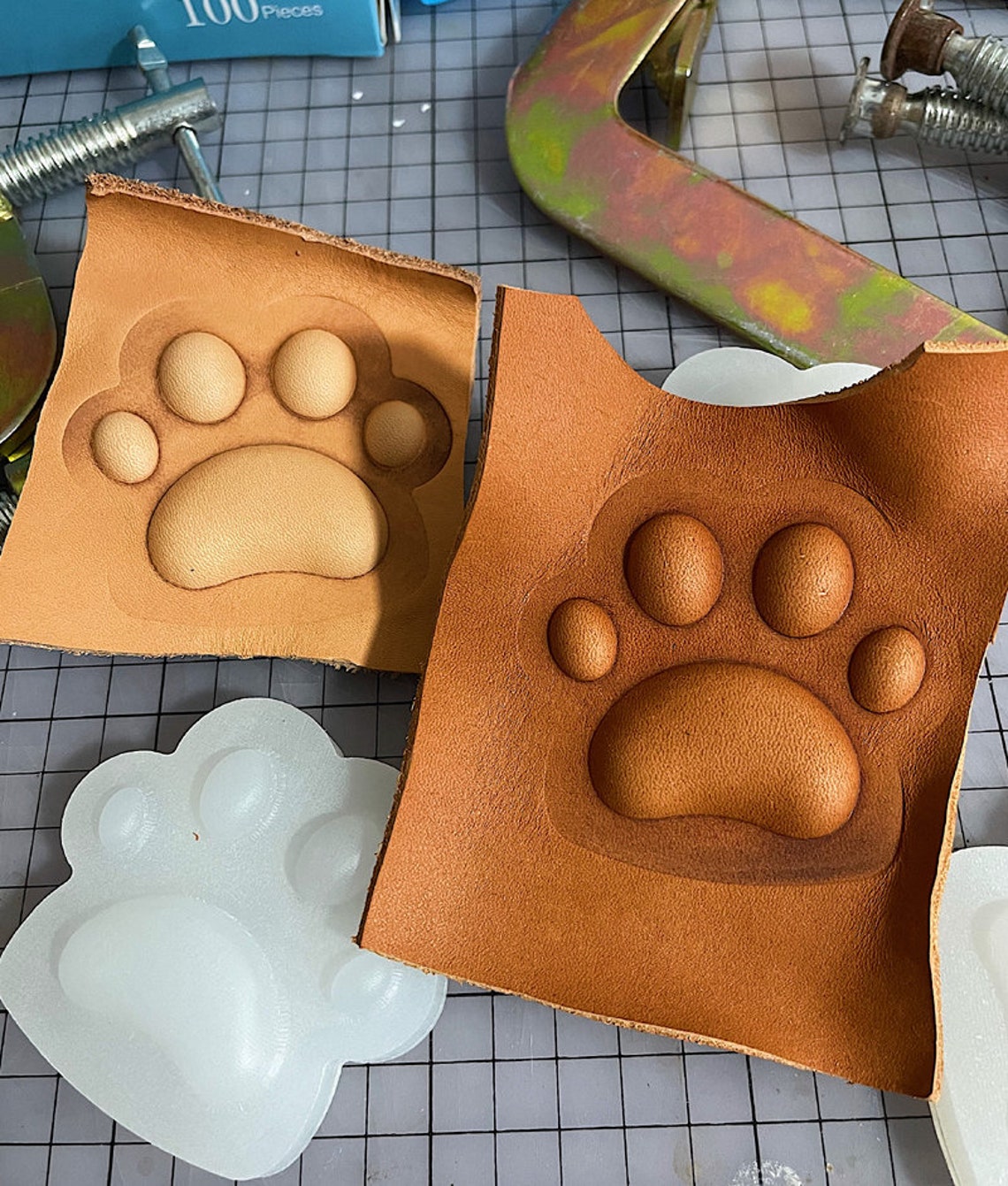 Leather Paw Print Molds PVC 7cm X 6.5cm - Etsy