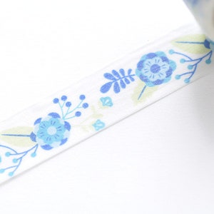Retro Floral Design Blue Washi Tape 15mm Wide X 5 Meters No.10635 - Etsy