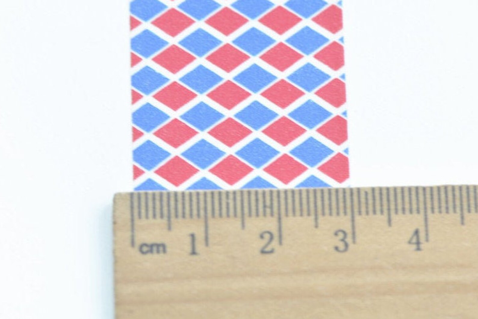 Diamond Shape in Blue and Red Washi Tape Wide Paper Tape 30mm | Etsy