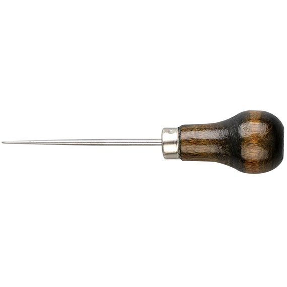 1 Piece Wood Handle Awl Leather Tool 11cm | Etsy