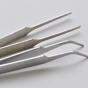 Needle Felting Tweezers Set of 2 Curved and Streight Nose Tweezer No ...