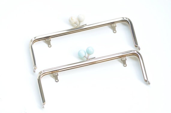 Light Gold Purse Frame Rectangular Purse Frame With Kiss Lock - Etsy