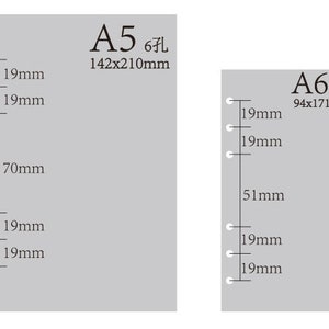 Ring Binder Mechanism Notebook A5/ A6 Replacement 45pcs A Set Pick Size ...