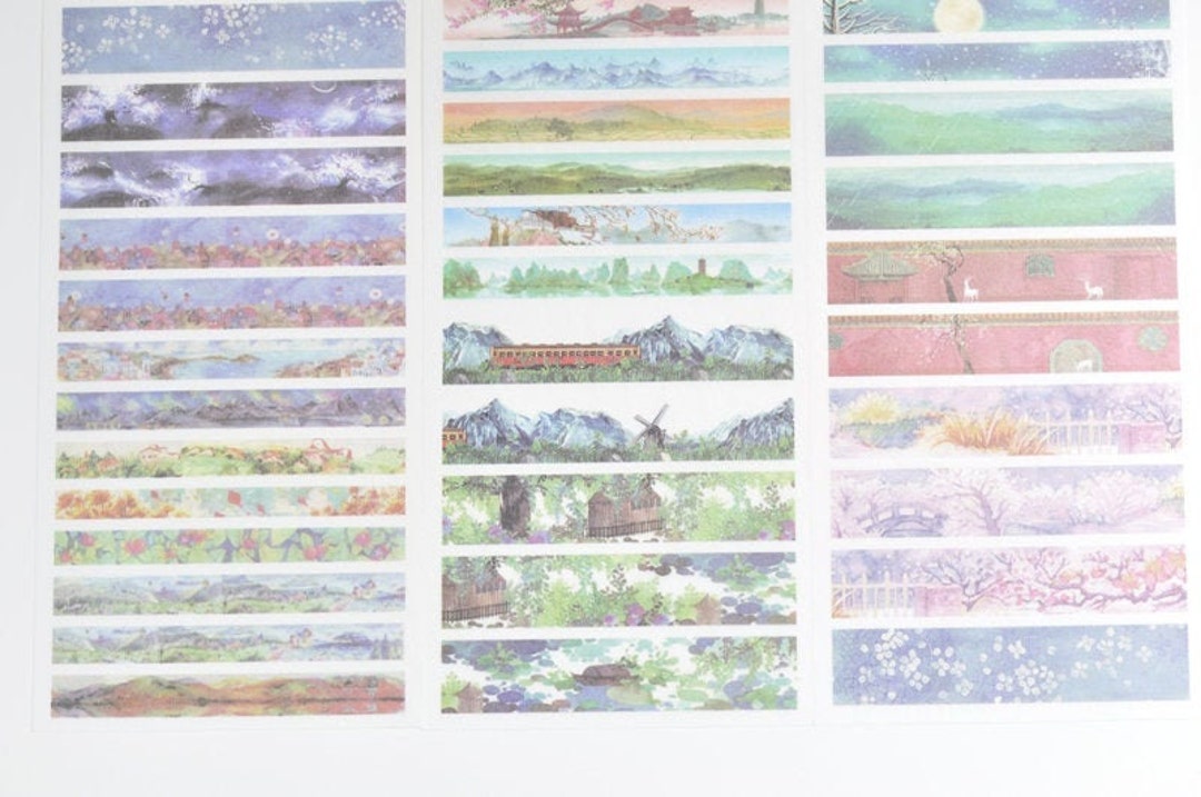 Vintage Scenery Stickers Scrapbooking Stationery Tool Set of 3 Pages ...