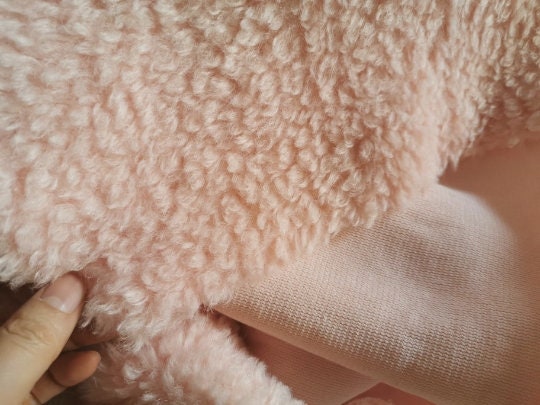 Light Pink Teddy Bears Fabric Soft Curled Fabric for Toy - Etsy