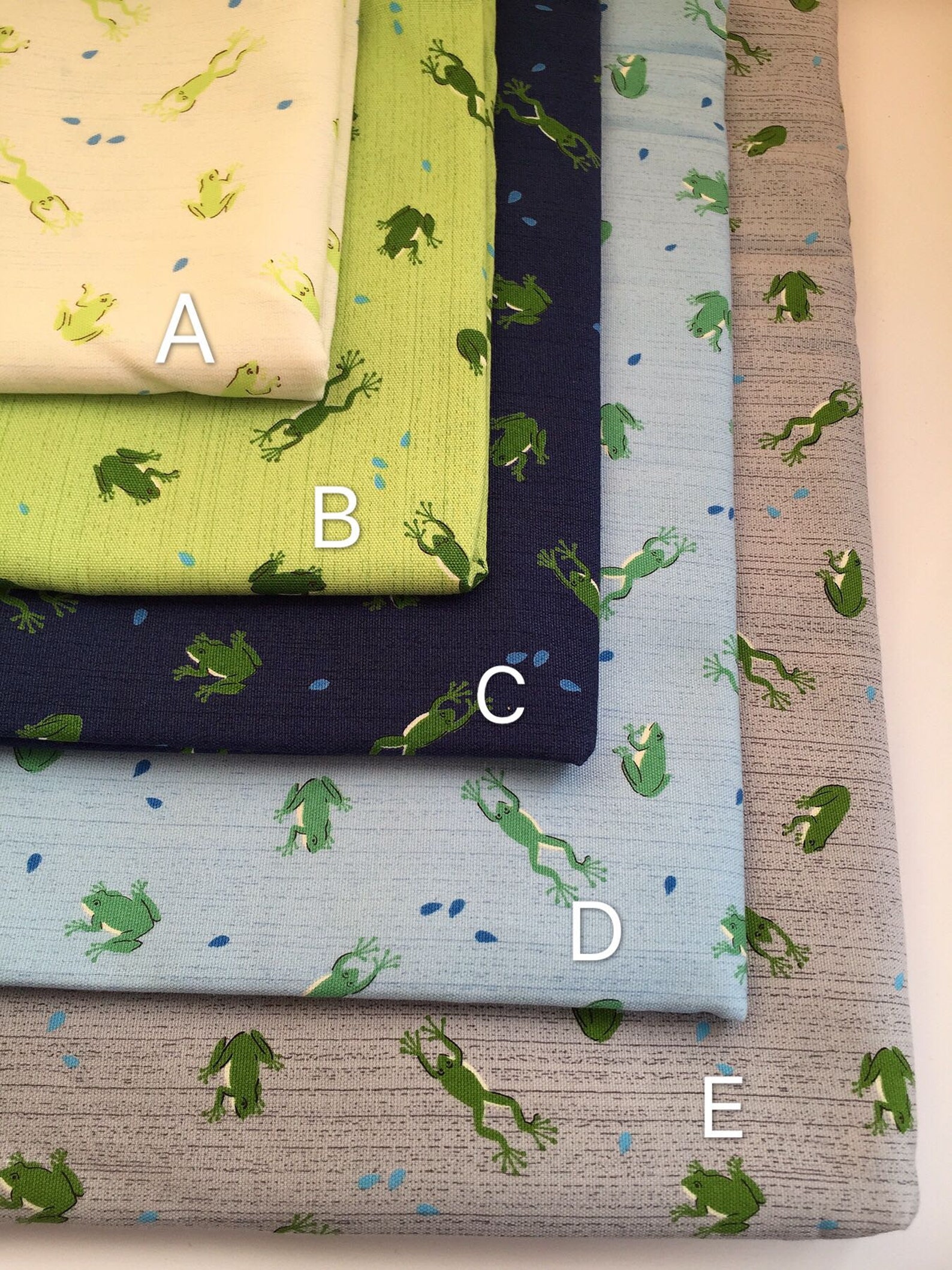 Frog Pattern Cotton Fabric Soft Thin Cotton Fabric Sewing Material 50 X ...