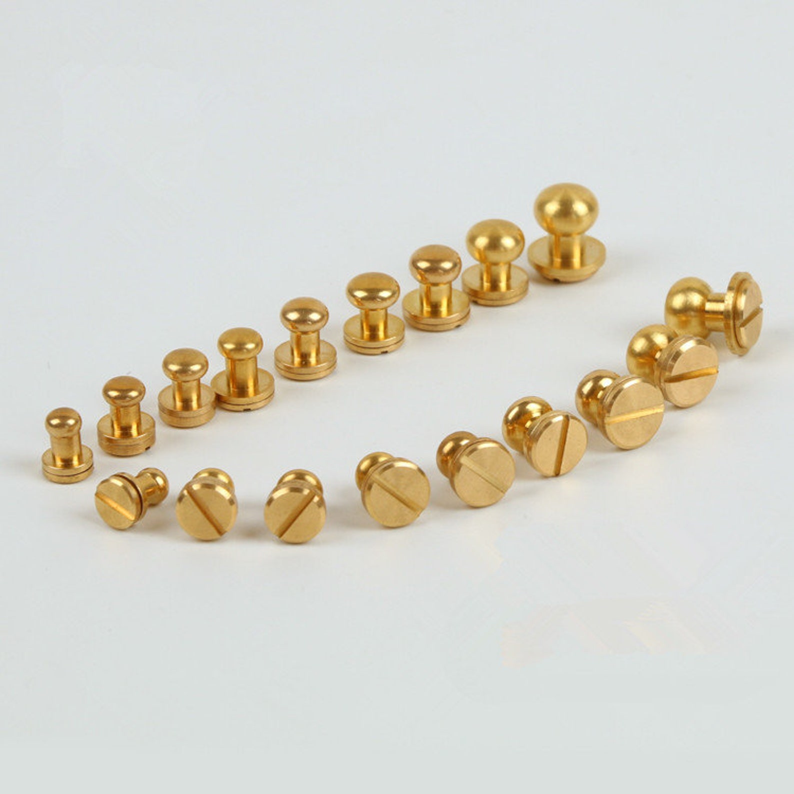 Round Head Brass Rivets and Studs for Handbags/screwed Studs/ - Etsy