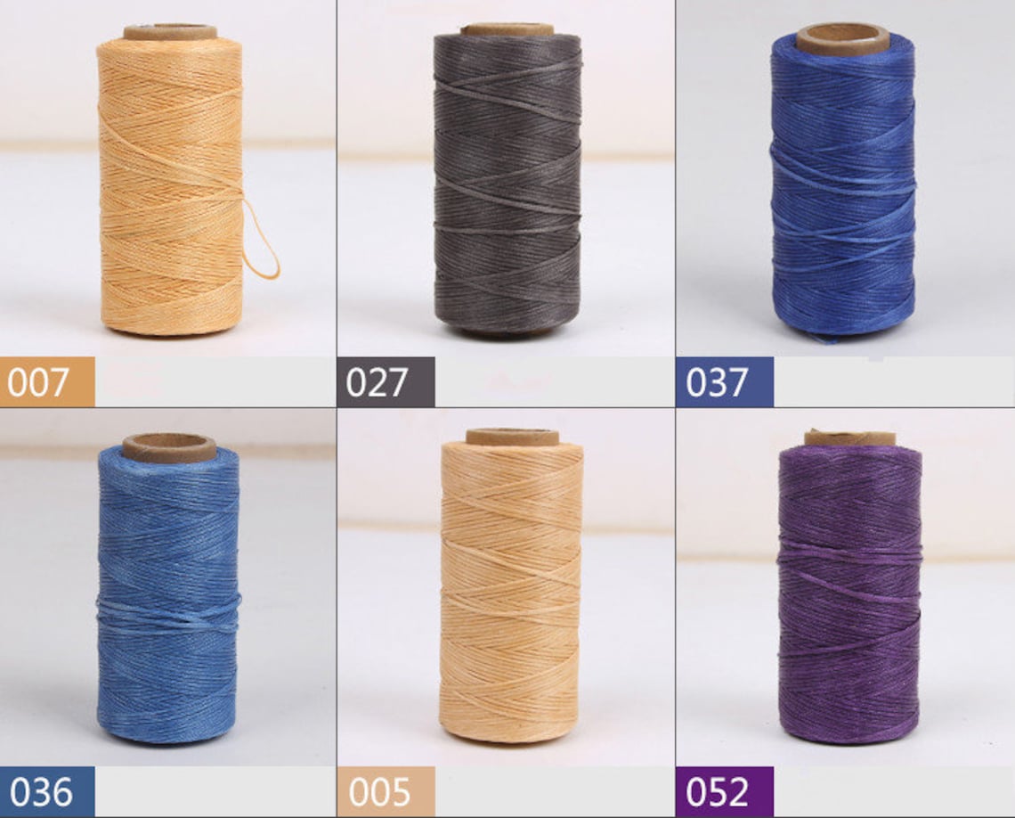 210D 1mm Flat Waxed Polyester Thread for Leather Craft Hand | Etsy