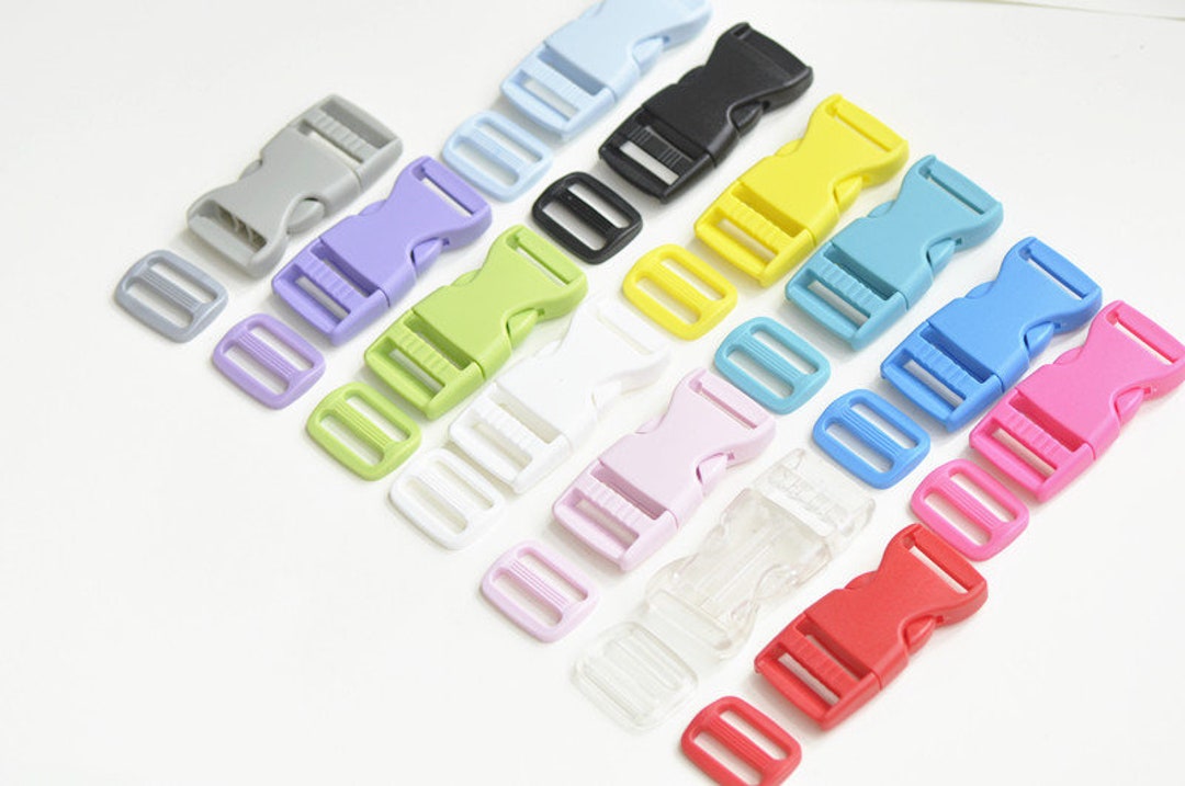 1 Set Plastic Strap Adjuster Strap Buckle+ A Slider Inner Size 25mm(1 ...
