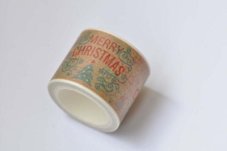 Retro Merry Christmas Happy Holidays Washi Tape 30mm Wide X 5M - Etsy