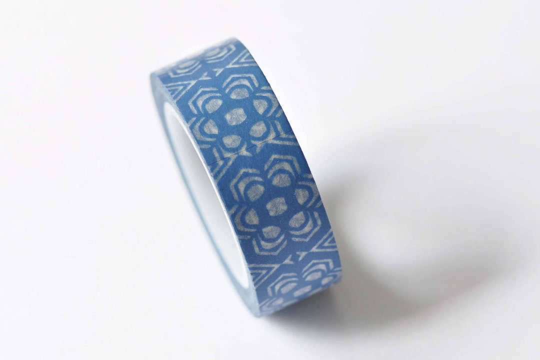 Blue Mosaic Tile Pattern Washi Tape Scrapbook Supply 15mm Wide X 10M ...