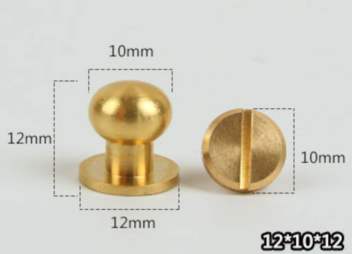 Round Head Brass Rivets and Studs for Handbags/screwed Studs/ - Etsy