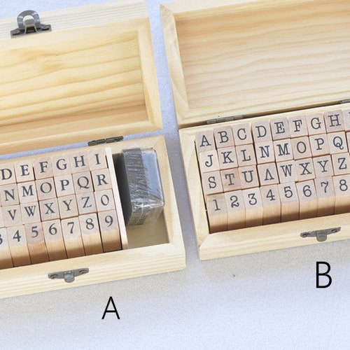 36pcs Rubber Stamp Blocks Set Alphabet and Number A Z and 0-9 | Etsy