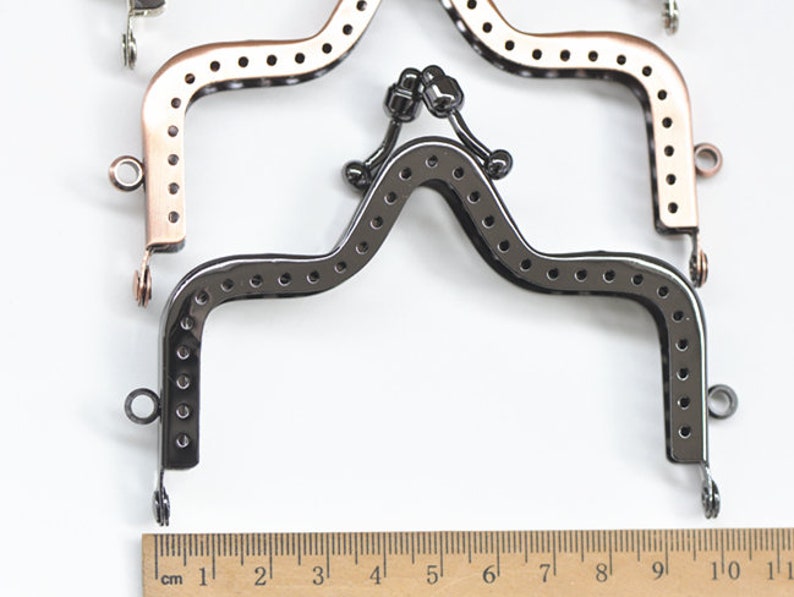 Mini Bronze Metal Purse Frame Clutch Purse Frame 10cm ( 4") With Paper ...