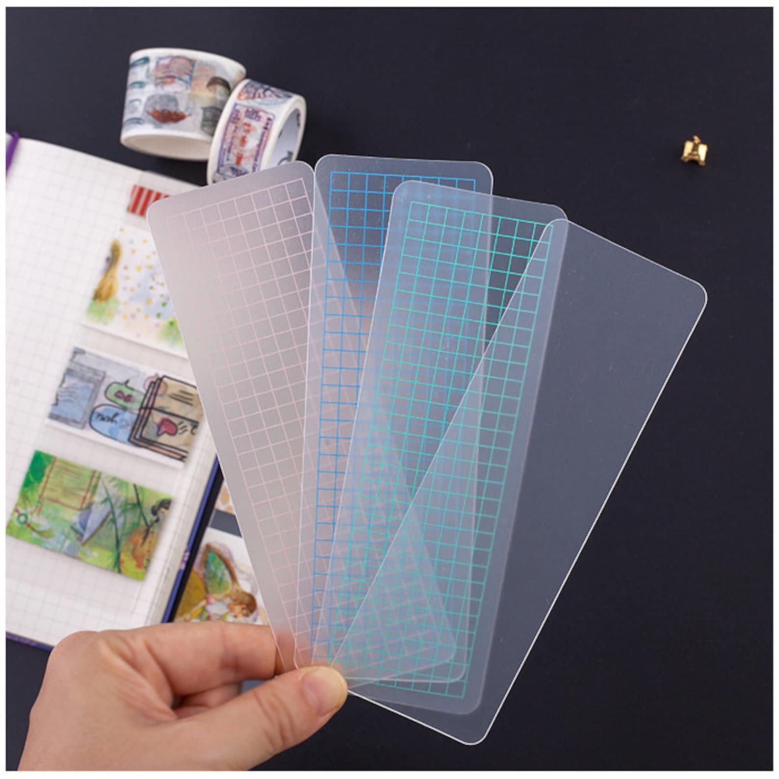50pcs A Set Washi Tape Sample Boards, Portable, Dispenser or Storage ...