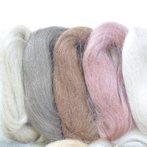 Angora Goat Mohair Wool Roving Needle Felting Wool Bundle Doll Hair 5 ...