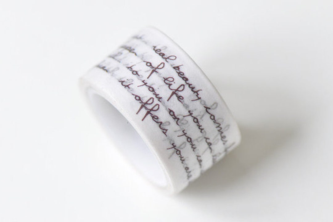 Retro Handwriting Washi Tape Planner Tape 15mm X 5M Roll No.12950 - Etsy