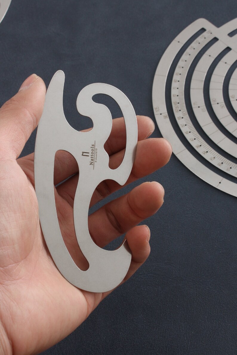 French Curve Ruler 301 Stainless Steel Ruler Leather Craft Tool 3 ...