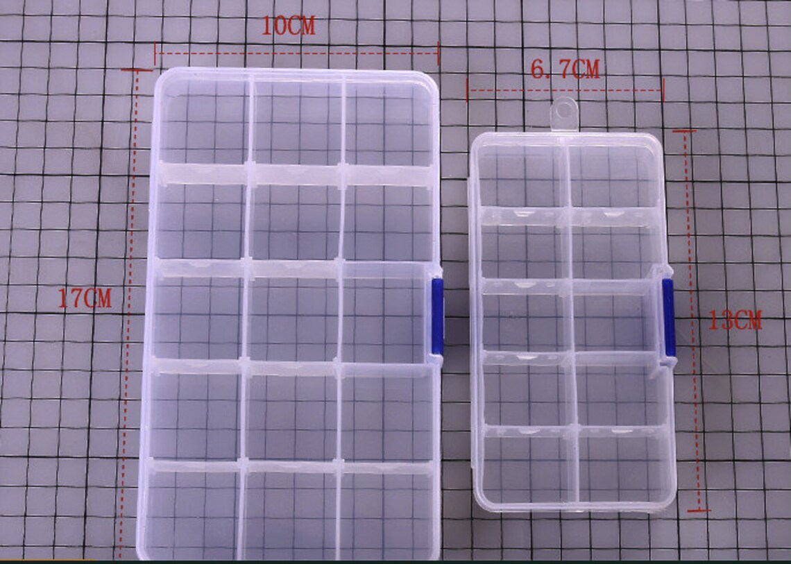 Small Container Plastic Box Adjustable Accessory Organizer - Etsy