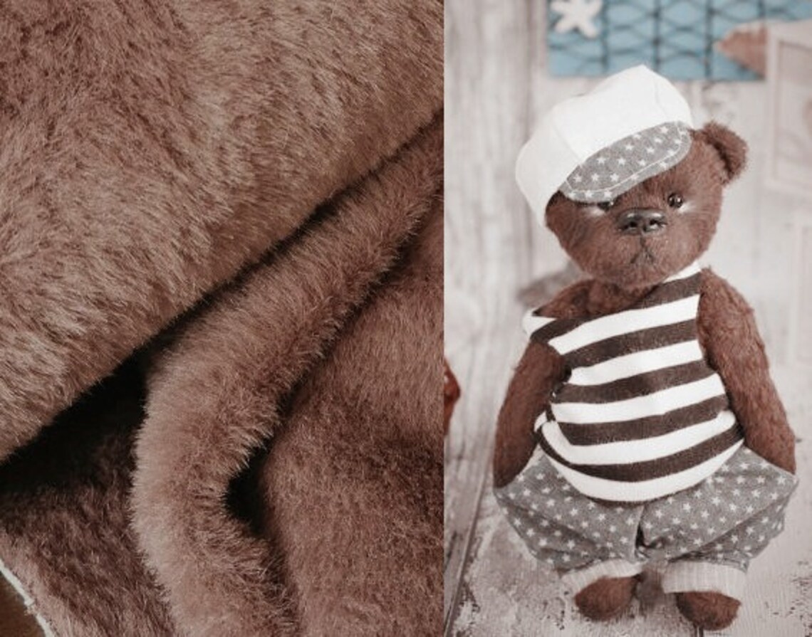 Long Pile Fabric Dark Brown Teddy Bears for Bear Toy Making - Etsy
