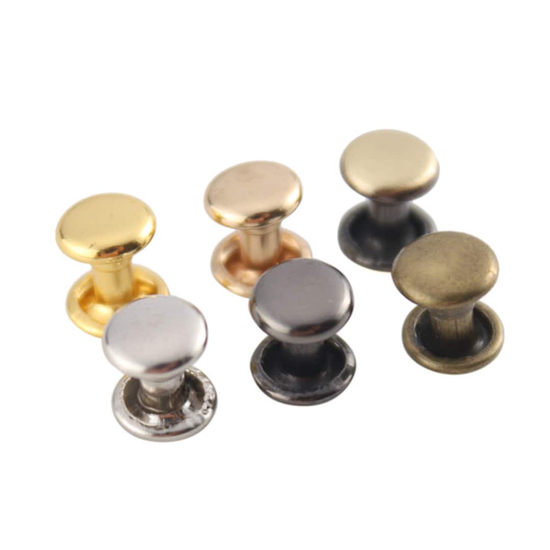 6x6mm Double Sided Studs/ Button for Diy Purse/ Belt Stud /brass Rivet ...