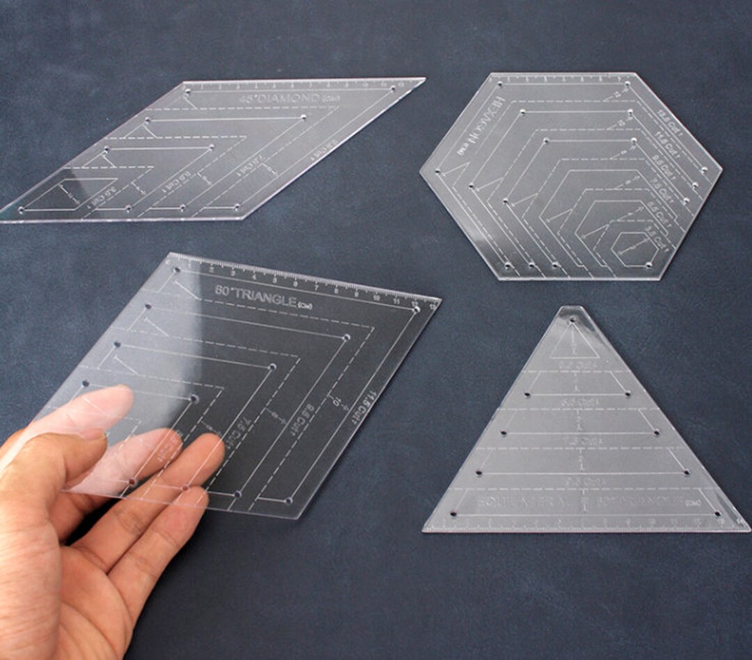 Transparent Ruler Leather Crafter Ruler 4 Pieces A Set - Etsy