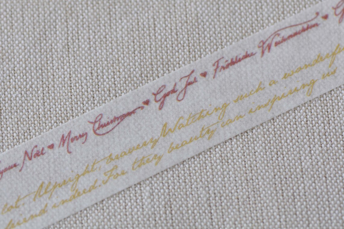 Retro English Handwriting Washi Tape Masking Planner Tape 20mm - Etsy