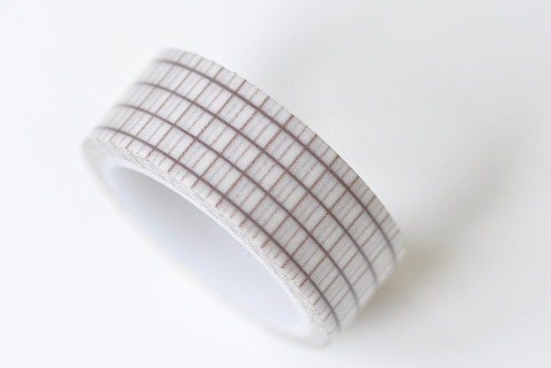 Elegant Brown Grid Pattern Washi Tape Journal Supplies 15mm - Etsy