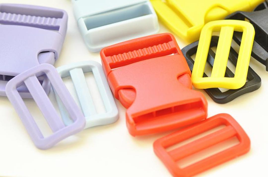Inner Size 38mm (1.5") 1 Plastic Buckle/ Side Release Buckle+ 1 Slider ...