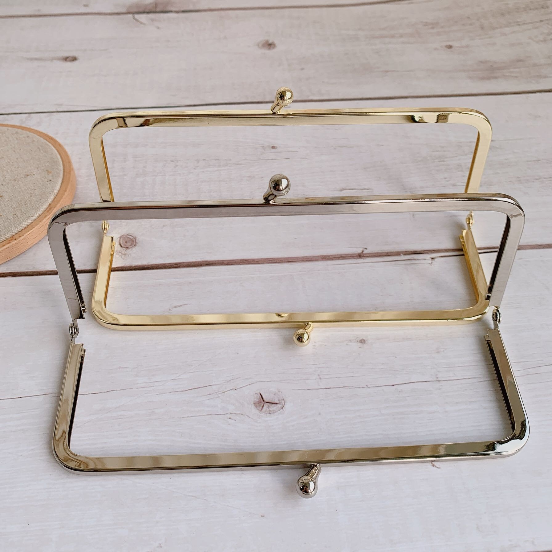17cm X 6.5cm Purse Frame Clutch Bag Purse Frame Silver/gold - Etsy