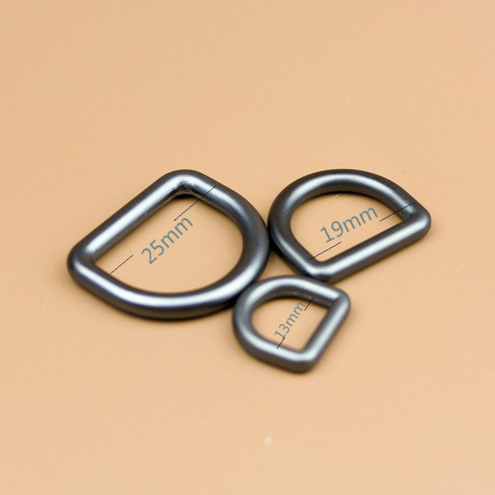 2 Pcs D Rings/matt Gunmental D Ring/non Welded D Rings - Etsy