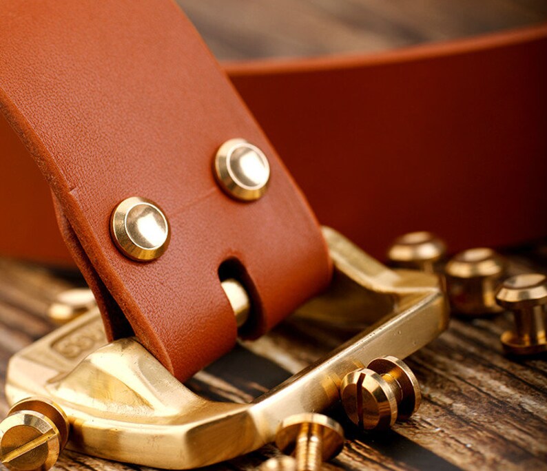 Brass Concave Cap Screwed Studs/ Button Leather Screws Belt Stud 2 Set ...