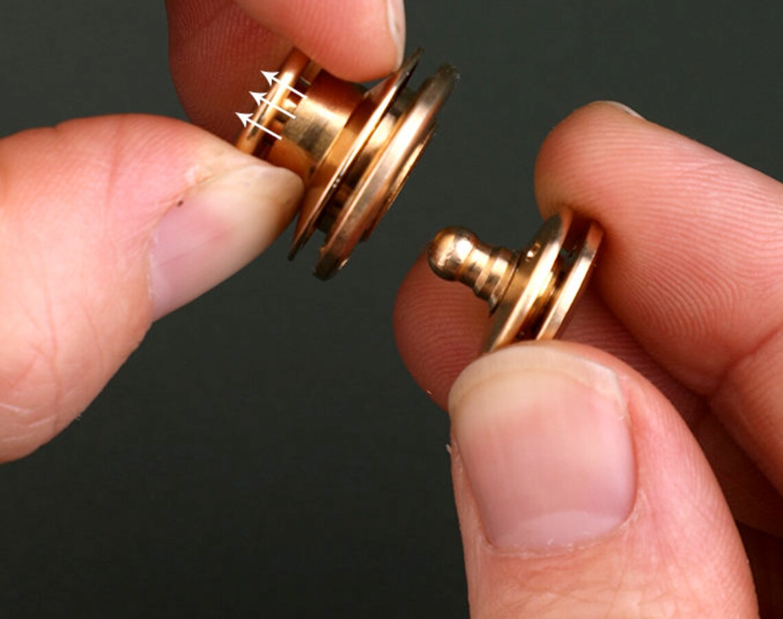 1 Piece Brass Snap Button Fasteners for Purse | Etsy