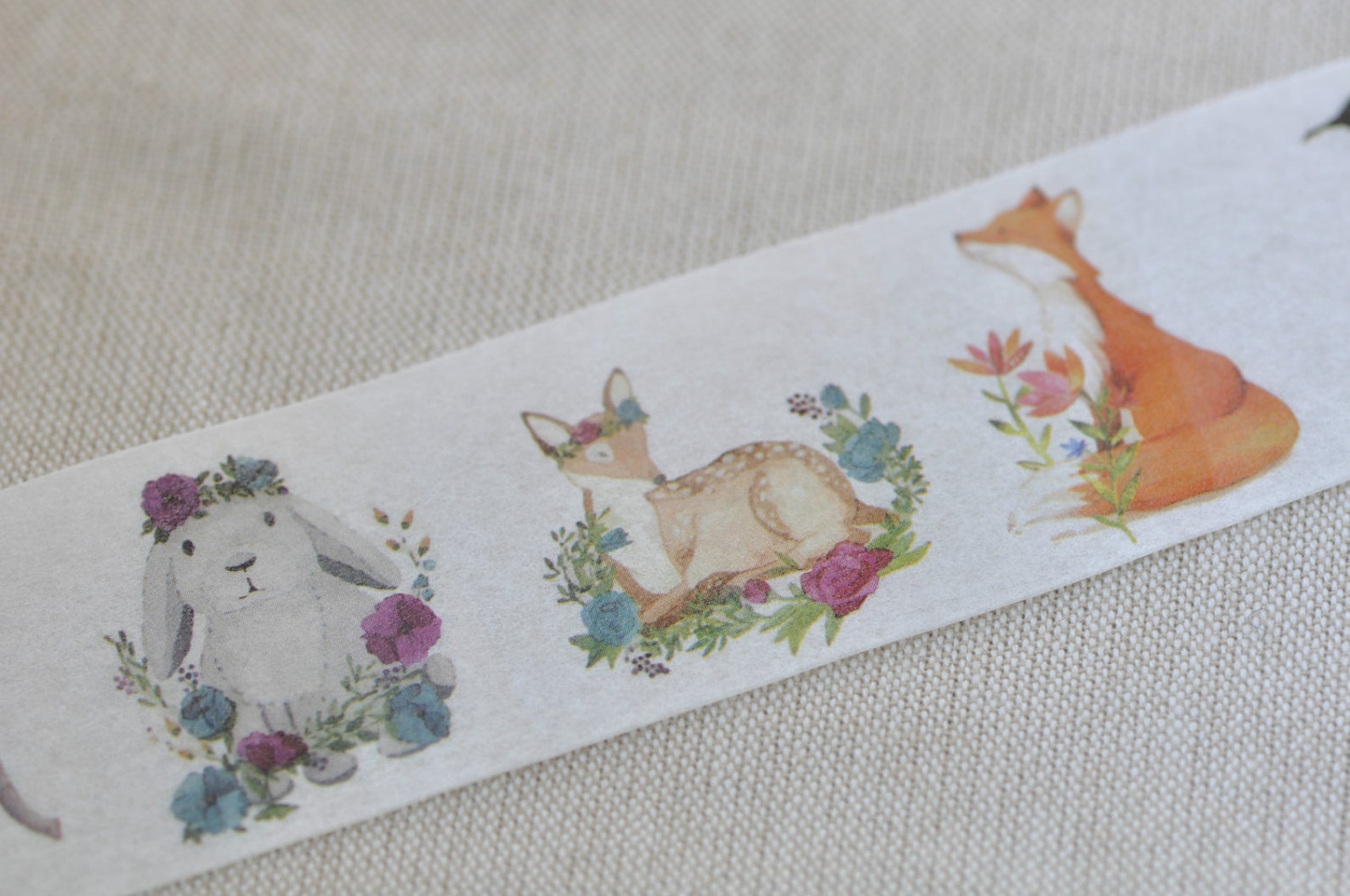 One Roll Animals Washi Tape Hedgehog Fox Elephant 40mm X 5M No.12202 - Etsy
