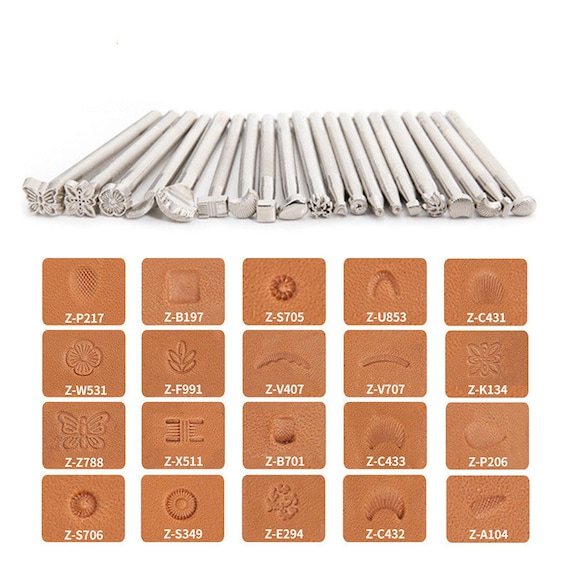 Leather Carving Tool Set 20 Patterns A Pack - Etsy