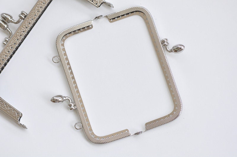 10 Pieces Retro Purse Frame Silver Sewing Purse Frame Various Size 8.5 ...