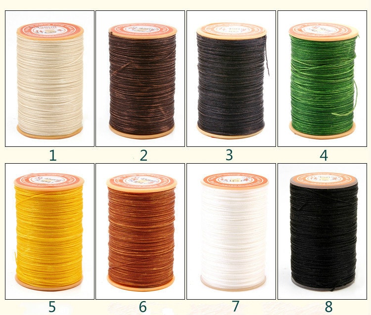 0.45mm Round Waxed Polyester Thread for Leather Craft Hand - Etsy