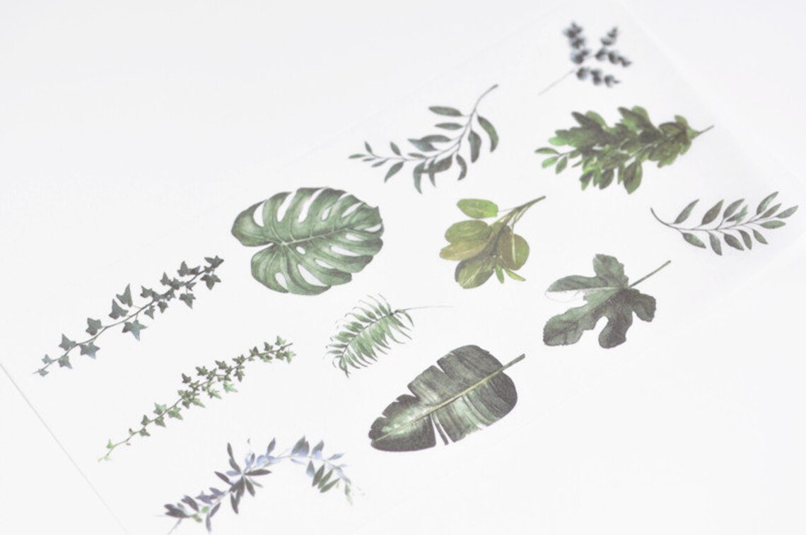 Cute Leaves Stickers Scrapbooking Stationery Tool Set of 3 - Etsy