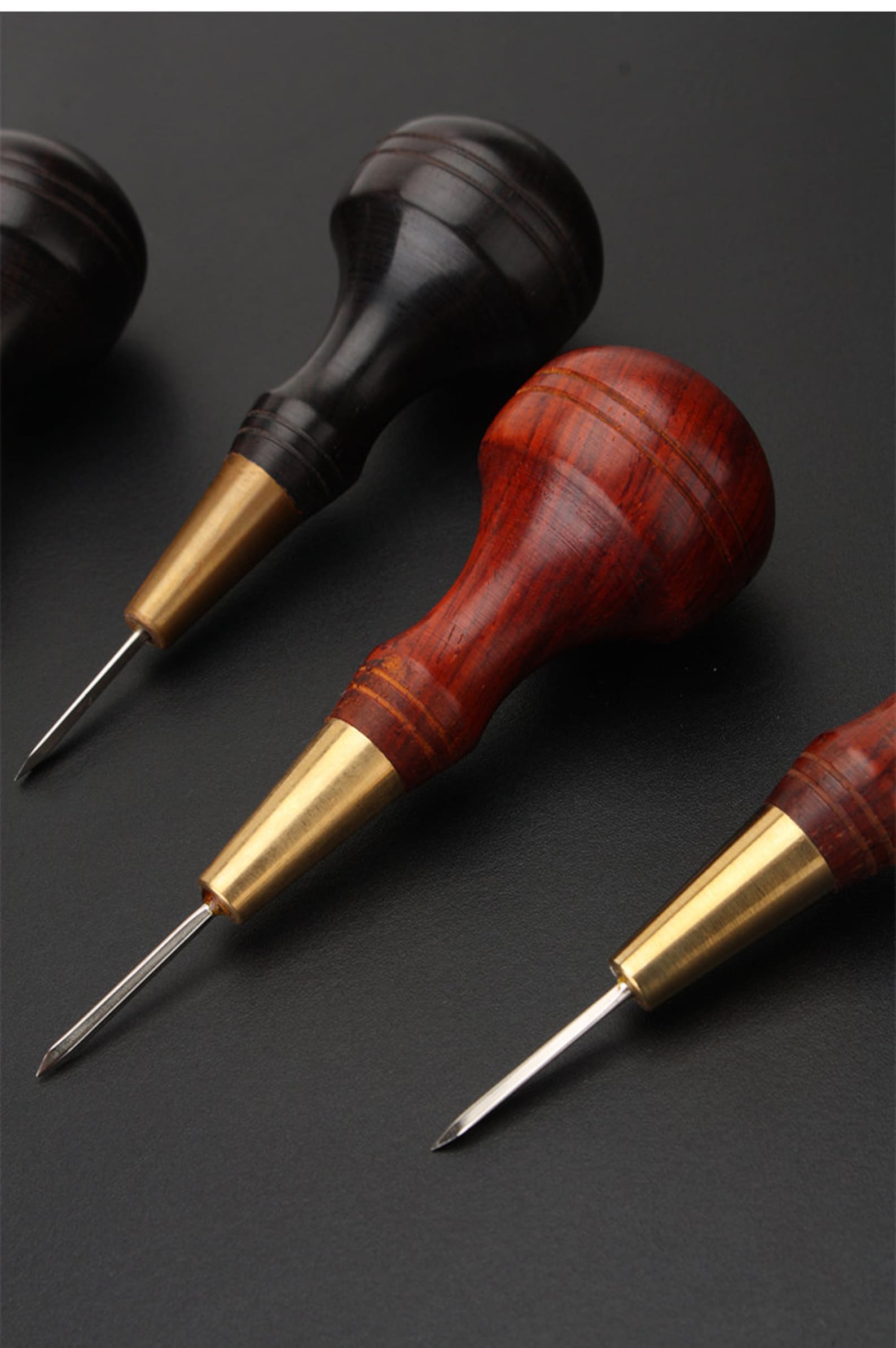 Wood Handle Awl for Leather Projects 3mm/4mm Pick Color and - Etsy