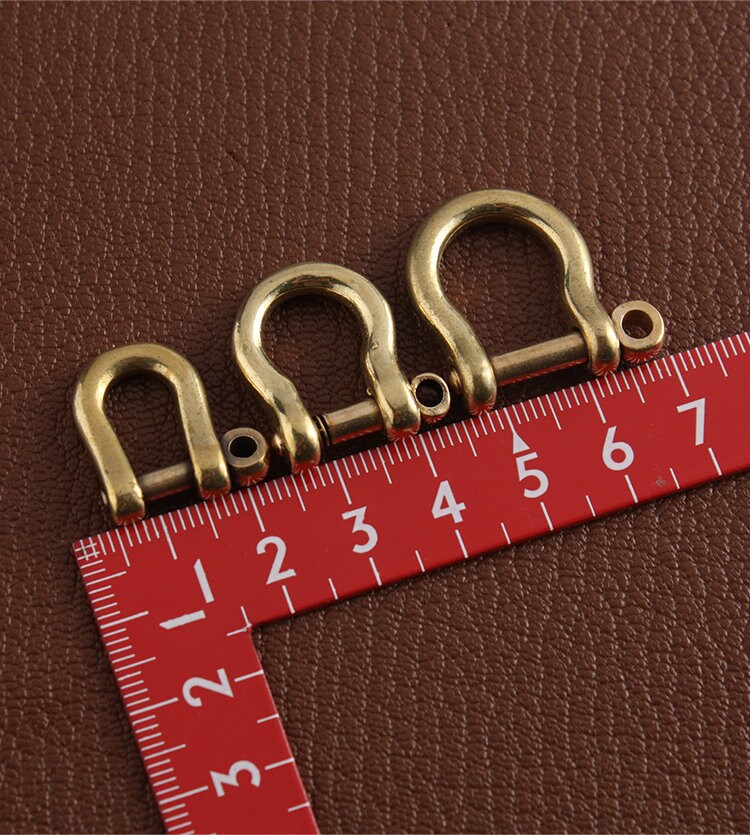 1 Set of Brass Shackle Clasp D Rings Screws Inner Width - Etsy UK
