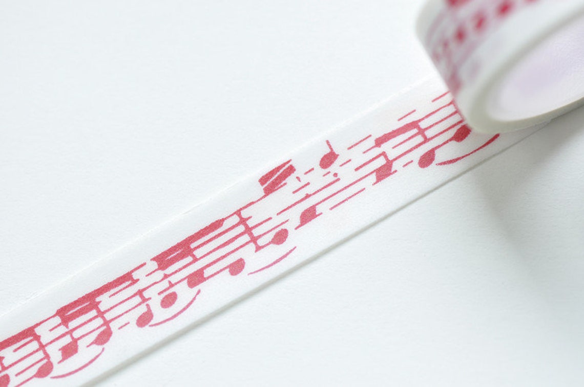 Music Note Washi Tape Musical Scrapbooking Tape 15mm Wide X - Etsy