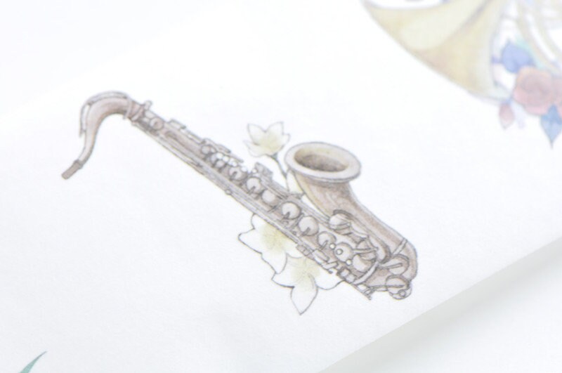 Musical Instrument Washi Tape Music Planner Tape 50mm Wide X | Etsy