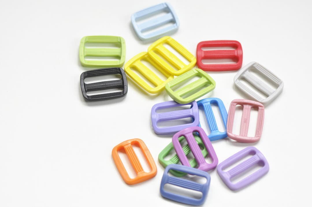 5pcs A Set 25mm ( 1") Plastic Strap Adjuster Strap Sliders Pick Color ...
