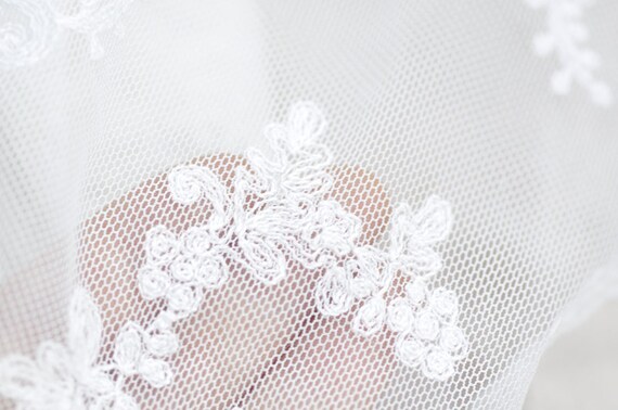 Beautiful Soft White Lace Fabric 130cm x 50cm | Etsy