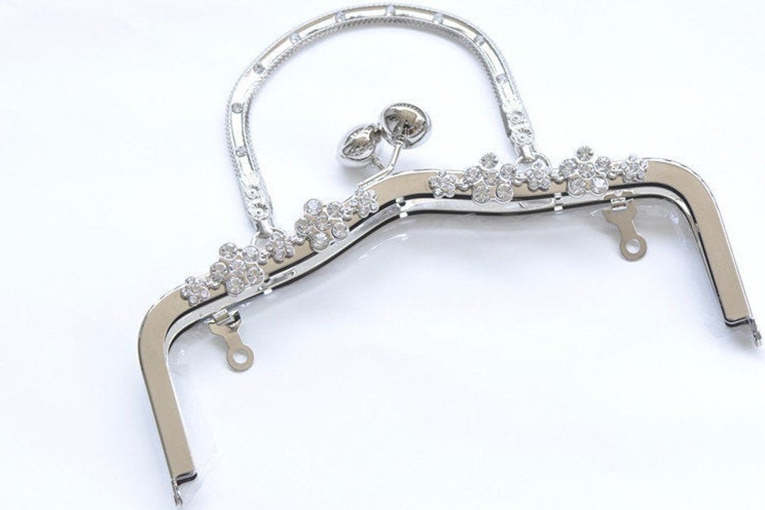 Silver Purse Frame Clutch Bag Handle Purse Frame With Screws 20.5cm ( 8 ...