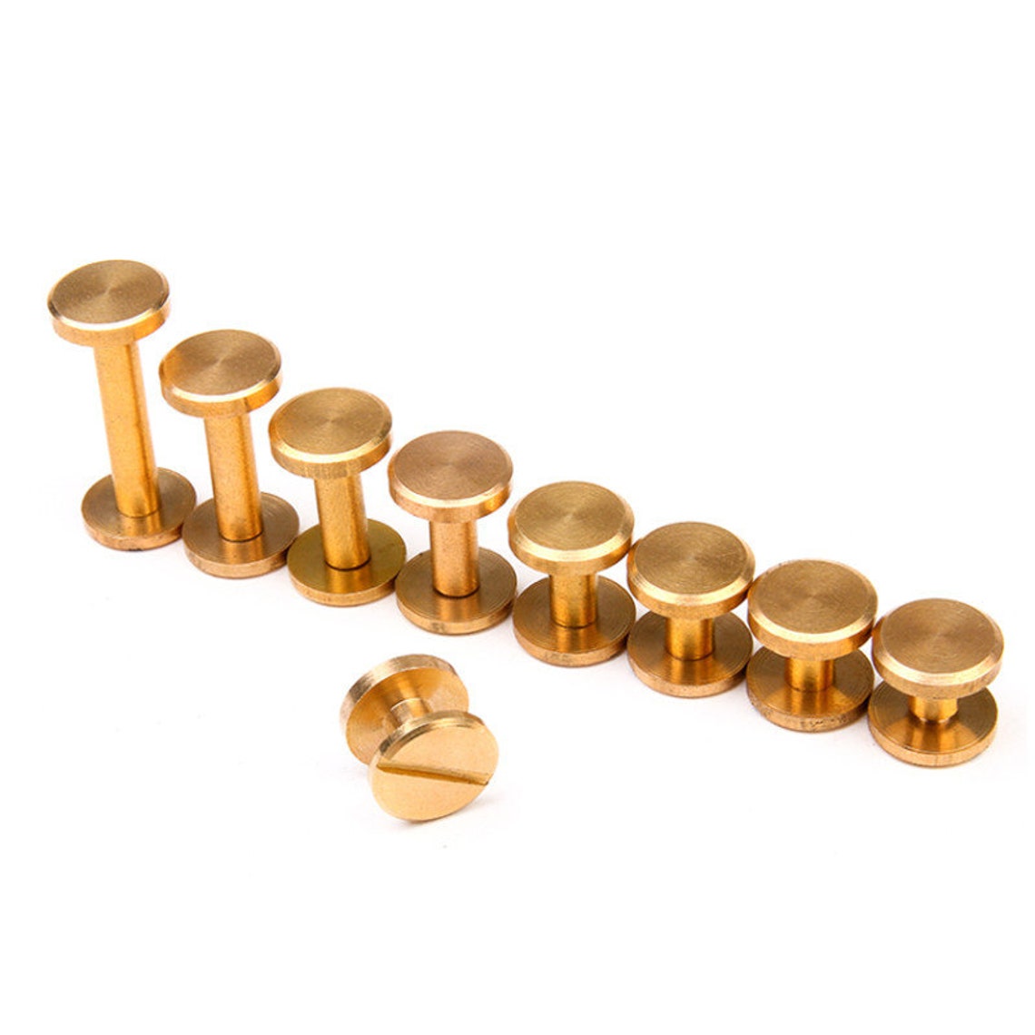 10mm Width Brass Flat Rivets and Studs for Handbags/screwed - Etsy