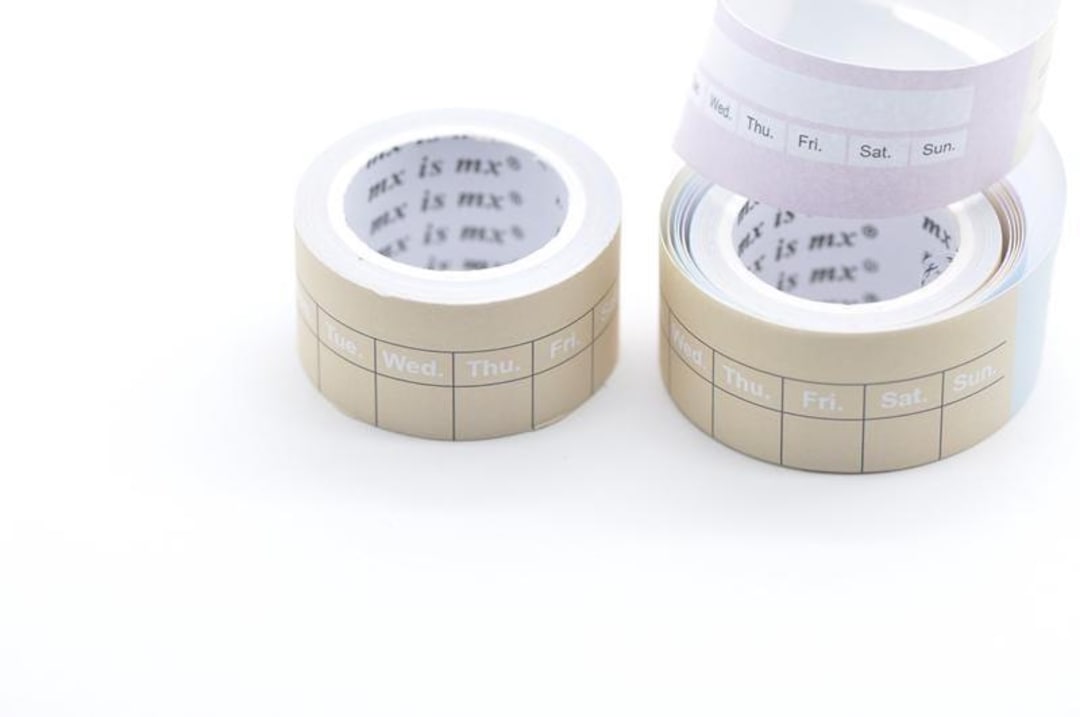 A Roll Weekly Plan Washi Tape With Backing Paper 20mm Wide X 3 Meters ...