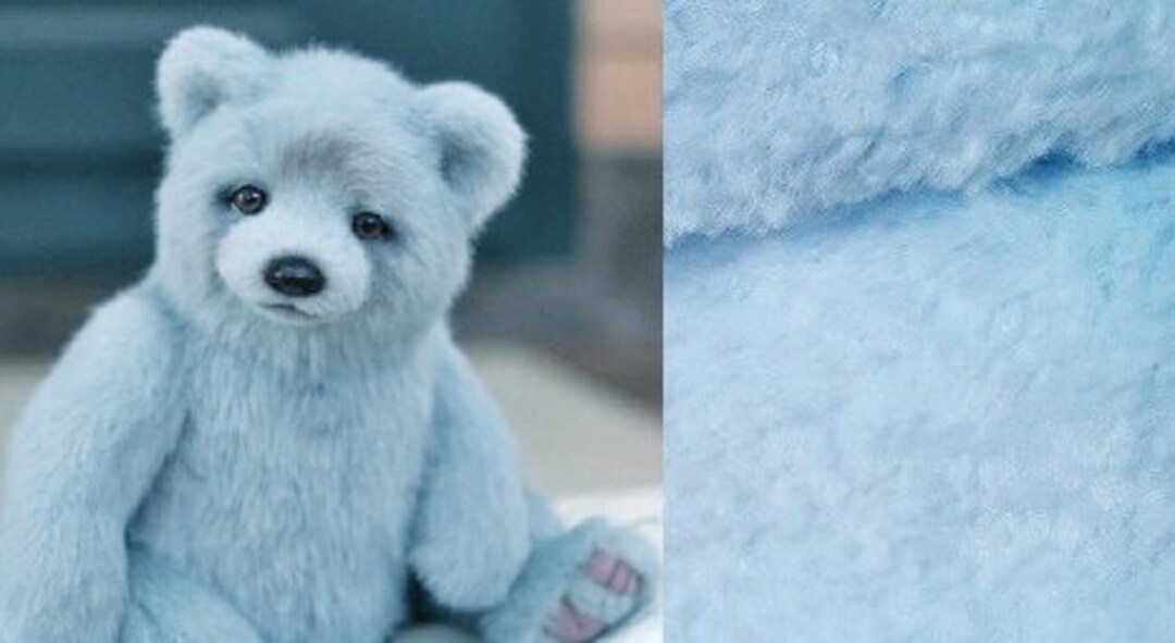 180cm X 48cm ( 70"x 19") Light Blue Teddy Bears Fur for Teddy Bear Toy ...