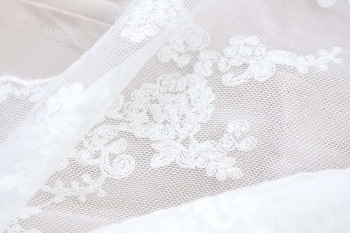 Beautiful Soft White Lace Fabric 130cm x 50cm | Etsy