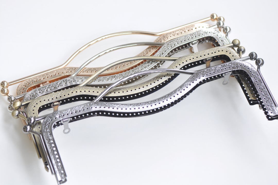 20.5cm (8")/ 27cm (10") Purse Frame Clutch Bag Making Bronze Silver ...